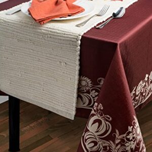 DII Handmade Chindi Tabletop, Reversible and Machine Washable, Table Runner, 14x72, Natural