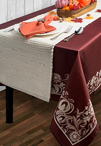 DII Handmade Chindi Tabletop, Reversible and Machine Washable, Table Runner, 14x72, Natural