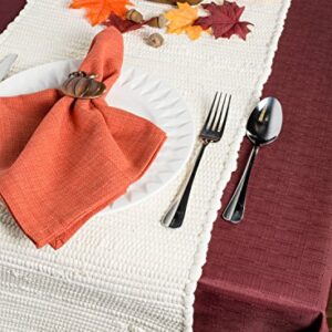 DII Handmade Chindi Tabletop, Reversible and Machine Washable, Table Runner, 14x72, Natural