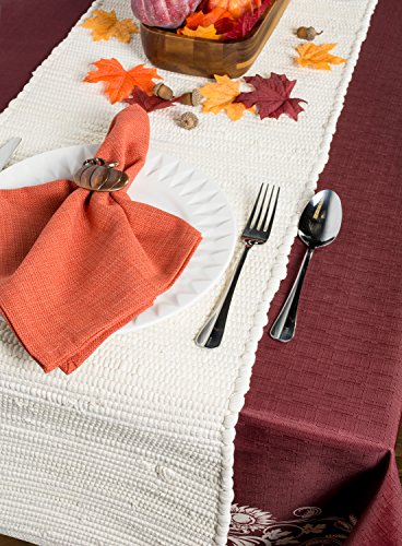 DII Handmade Chindi Tabletop, Reversible and Machine Washable, Table Runner, 14x72, Natural