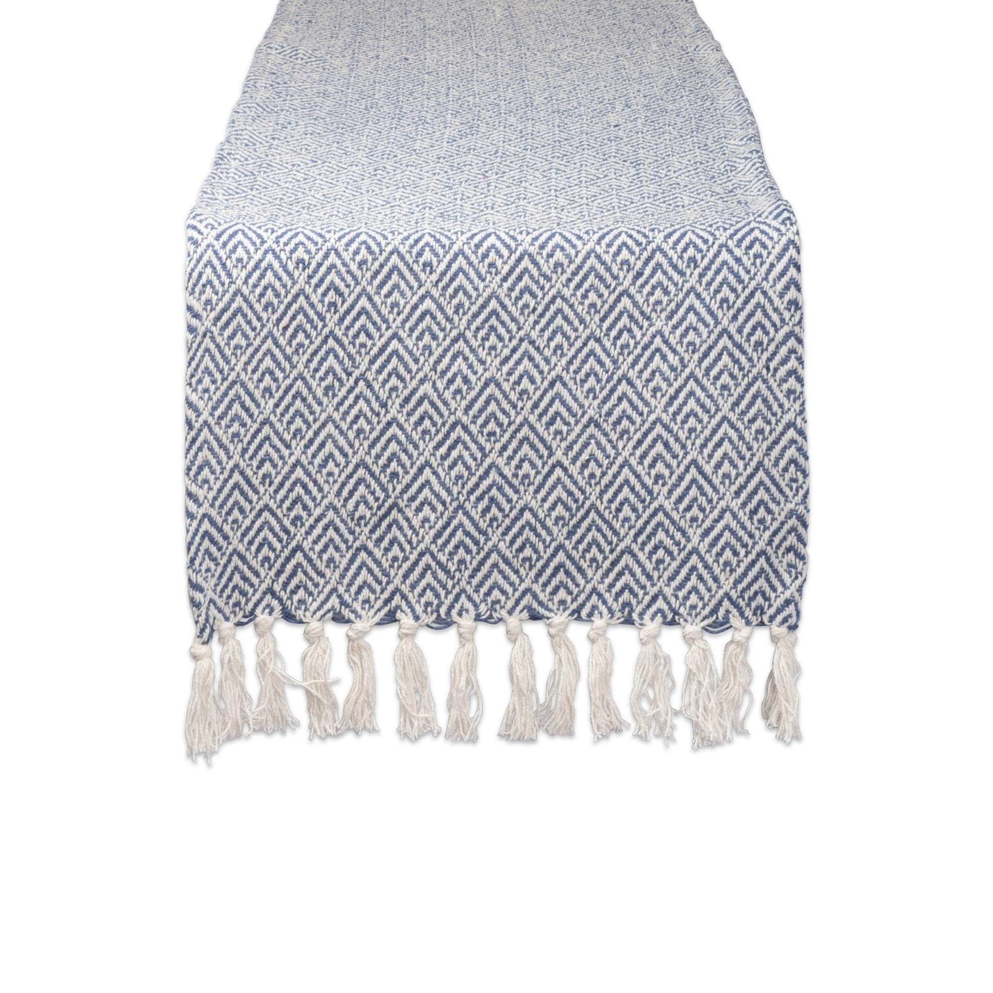 DII Braided Farmhouse Table Runner, 15 x 72 inches, 1-Piece, French Blue