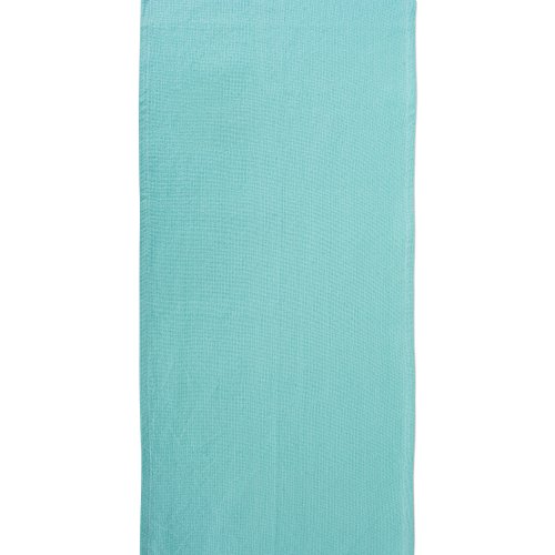 DII Everyday Collection, Fringed Solid Tabletop, Table Runner, 14x72, Aqua