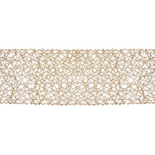 DII Woven Paper Tabletop Collection Holiday or Event Décor, Reversible Table Runner, 14x72, Taupe