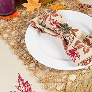 DII Woven Paper Tabletop Collection Holiday or Event Décor, Reversible Table Runner, 14x72, Taupe