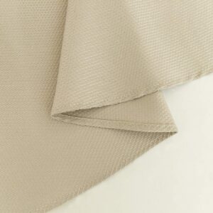 Biscaynebay Textured Fabric Tablecloths Round 60" for Tables' Diameters from 20" to 40", Natural Water Resistant Tablecloths for Dining, Kitchen, Wedding, Parties etc. Machine Washable