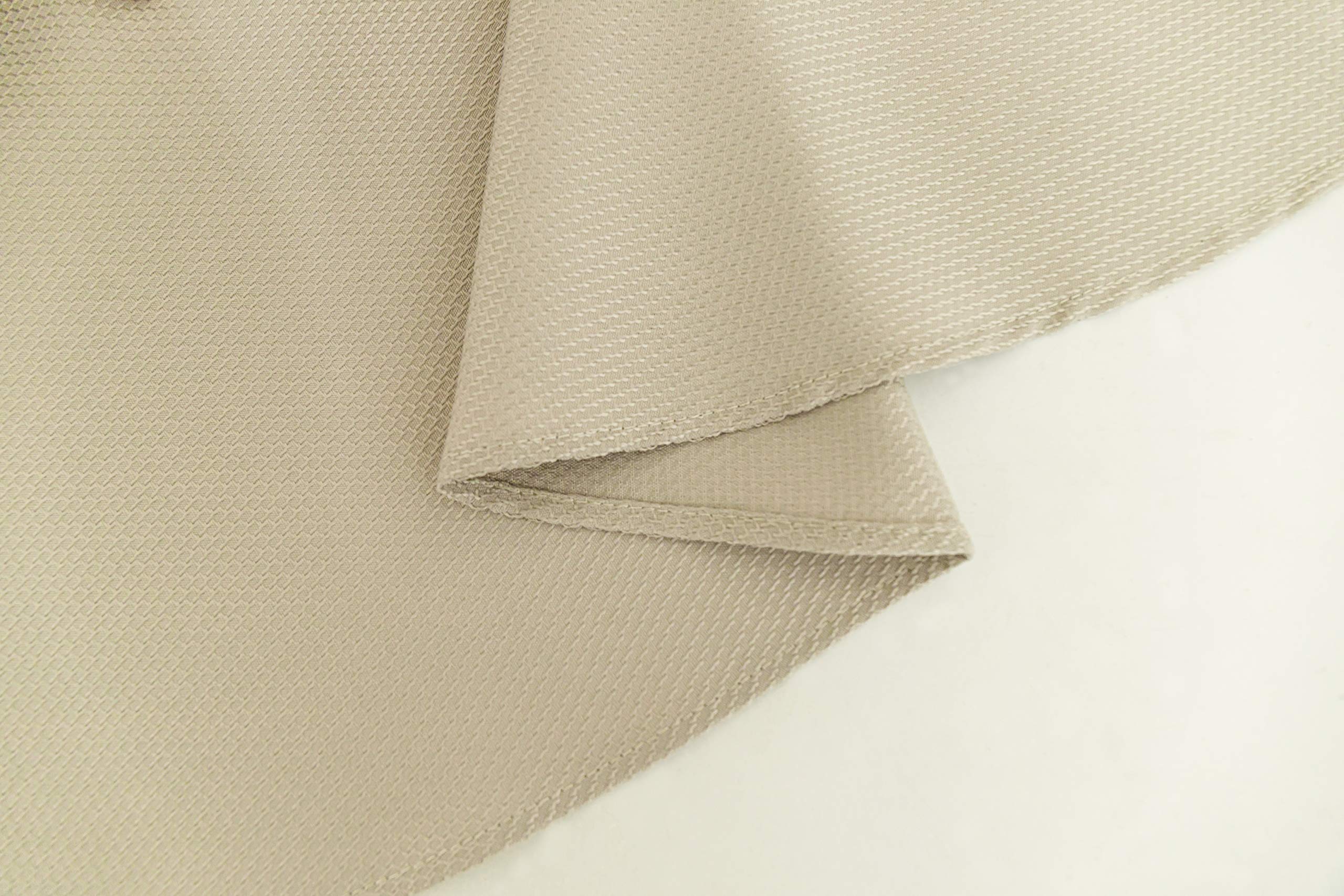 Biscaynebay Textured Fabric Tablecloths Round 60" for Tables' Diameters from 20" to 40", Natural Water Resistant Tablecloths for Dining, Kitchen, Wedding, Parties etc. Machine Washable