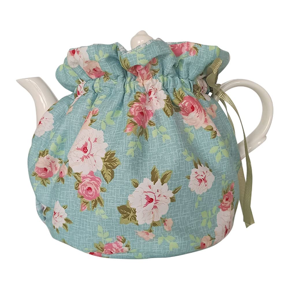 Tea Cosy - Pure Cotton Printed Tea Cosy, Kitchen Tea Pot Dust Cover, Breakfast Warmer, Insulation and Keep Warm, Color#5