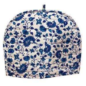 gdonline blue white cotton handmade designs tea cozy creative tea cosy indian mandala tea cozies tea pot cover