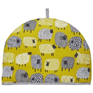 Ulster Weavers Tea Cosy - Vibrant Kitchen Accessory, 100% Cotton, Warming & Insulating, Machine Washable - Perfect for a Traditional English High Tea Experience, Dotty Sheep, Yellow