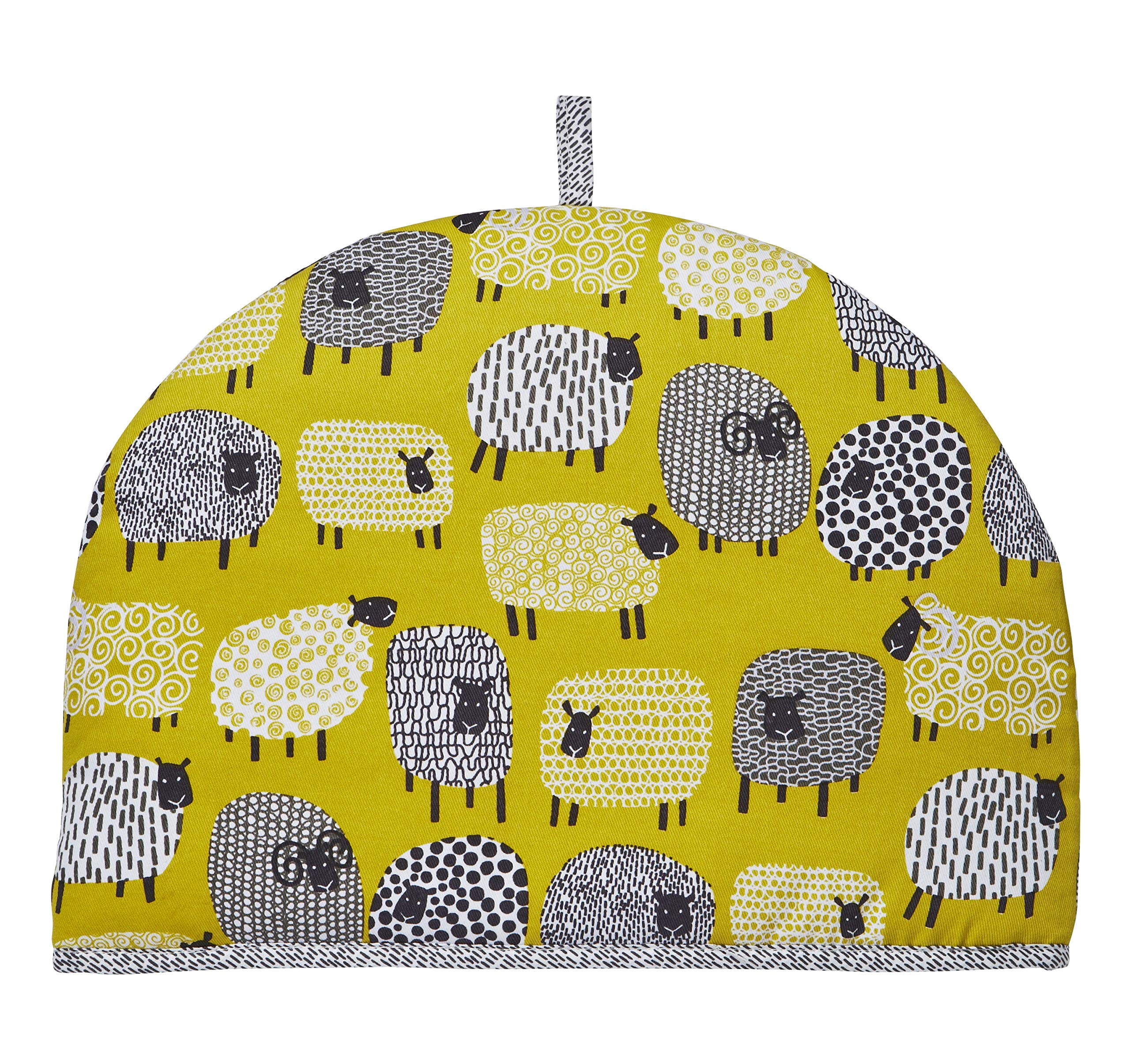 Ulster Weavers Tea Cosy - Vibrant Kitchen Accessory, 100% Cotton, Warming & Insulating, Machine Washable - Perfect for a Traditional English High Tea Experience, Dotty Sheep, Yellow