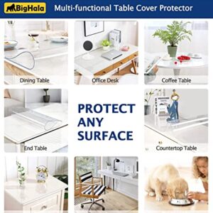 Clear Plastic Protector Wood Furniture Table Topper Protective Cover Dining Living Room Countertop Thick PVC Tablecloth Vinyl Mat Tabletop Protection Pad Wipeable Waterproof Table Cloths 20 x 60 Inch