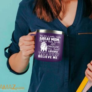 AMAZPRINTS Mothers Day Gifts for Mom from Daughter, Son, Kids - Funny Gifts for Mom from Daughter, Son - Birthday Gifts for Mom - Great Mother Gifts - Presents for Mom - Mom Coffee Mug 14oz, Purple