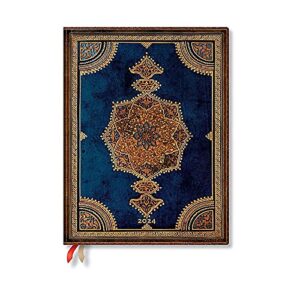 safavid indigo (safavid binding art) ultra 12-month day-at-a-time dayplanner 2024