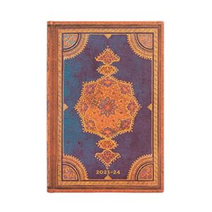 Paperblanks 18 Month Diaries 2023-2024 Safavid Indigo | Horizontal | Mini (95 × 140 mm)