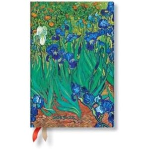 paperblanks 18 month diaries 2023-2024 van gogh’s irises | horizontal | mini (95 × 140 mm)