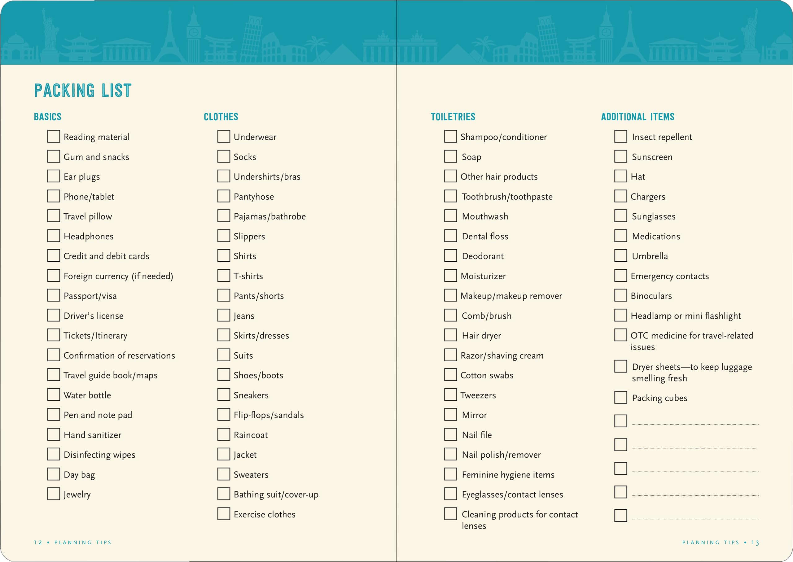 Travel Planner Checklist