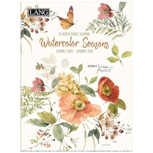 Lang Companies, Watercolor Seasons Monthly 2024 Pocket Planner