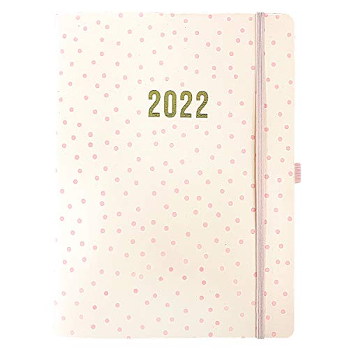 Graphique Designer Planners - 18-Month Dated Calendar - Polka Dot - Vegan Leather Business Monthly Planner with Weekly Agenda & Notes - For School, Work, or Home - Jul 2021-Dec 2022 (8" x 10")