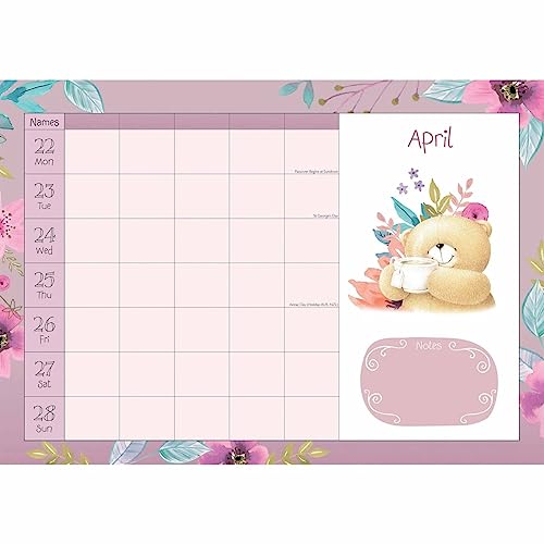 Forever Friends Week-to-view Planner A4 Calendar 2024