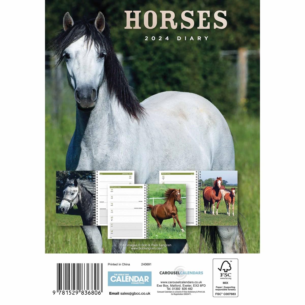 Horses A5 Diary 2024