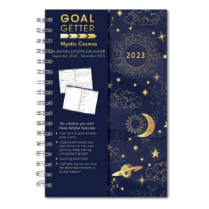 goal getter 2023 weekly and monthly planner, 16-month lifestyle planner: september 2022 - december 2023, 6" x 9" - mystic cosmos