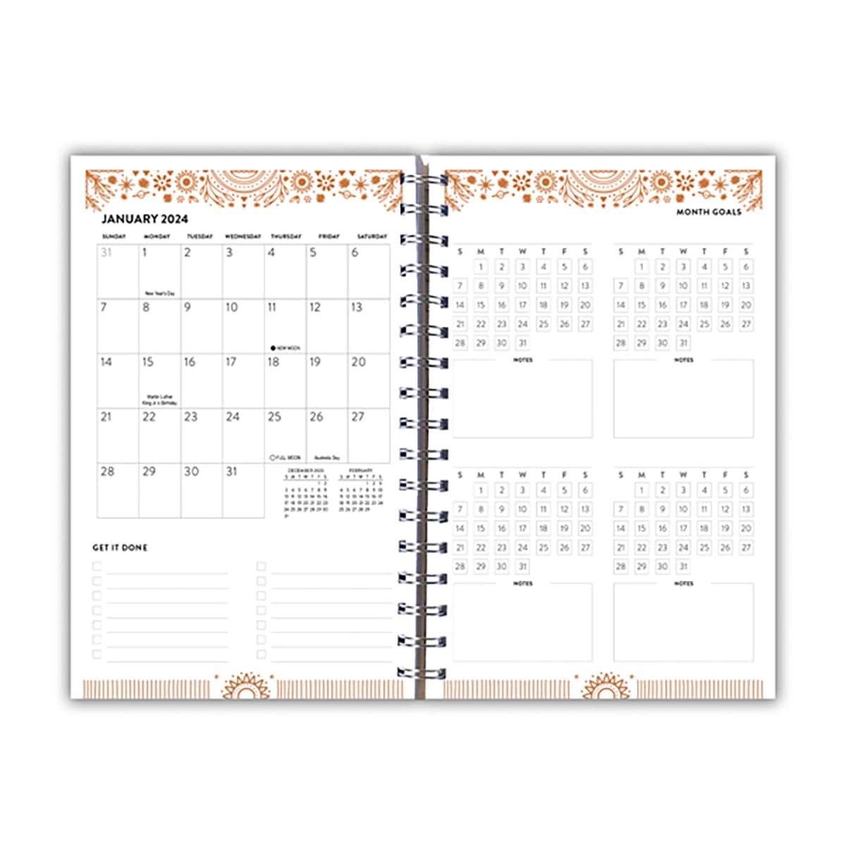 Goal Getter 2024 Weekly & Monthly Planner, 16-Month Lifestyle Planner: September 2023 - December 2024, 9" x 6" - Here and Now