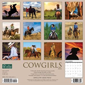 Willow Creek Press Cowgirls Monthly 2024 Wall Calendar (12" x 12")