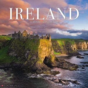 willow creek press ireland monthly 2024 wall calendar (12" x 12")