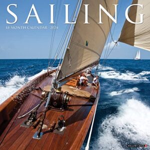 willow creek press sailing monthly 2024 wall calendar (12" x 12")