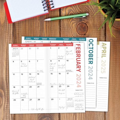 Willow Creek Press Indigo 2-Year January 2024 - December 2025 Monthly Pocket Planner (3.5" x 6.5")