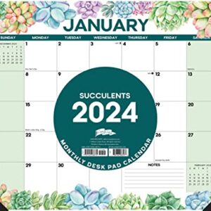 Willow Creek Press Succulent Monthly 2024 Deskpad Calendar (22" x 17")