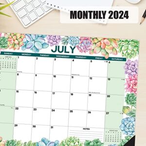 Willow Creek Press Succulent Monthly 2024 Deskpad Calendar (22" x 17")