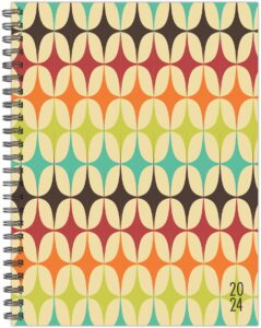 willow creek press rad retro 2024 softcover spiral-bound weekly planner (6.5" x 8.5")