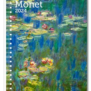 Monet Weekly Engagement Calendar 2024, Planner 6.5" x 8.5" Spiral Bound