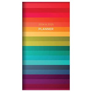 tf publishing, rainbow stripe 2yr 2024 pocket planner