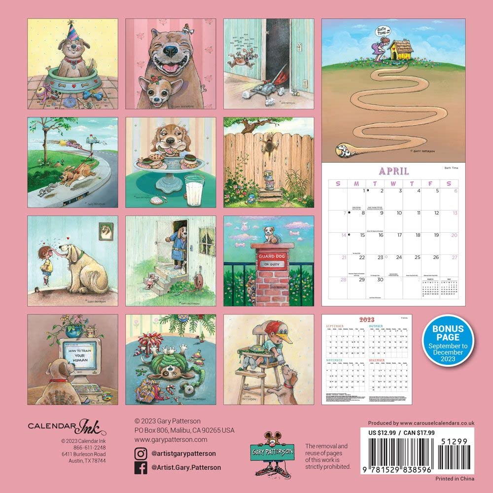 Calendar Ink, Patterson Dogs 2024 Magnetic Wall Calendar