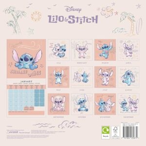 Lilo and Stitch Calendar 2024 - Month to a View Planner 30cm x 30cm - Official Merchandise