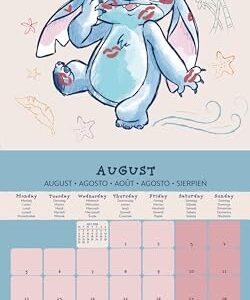 Lilo and Stitch Calendar 2024 - Month to a View Planner 30cm x 30cm - Official Merchandise