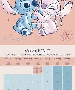 Lilo and Stitch Calendar 2024 - Month to a View Planner 30cm x 30cm - Official Merchandise