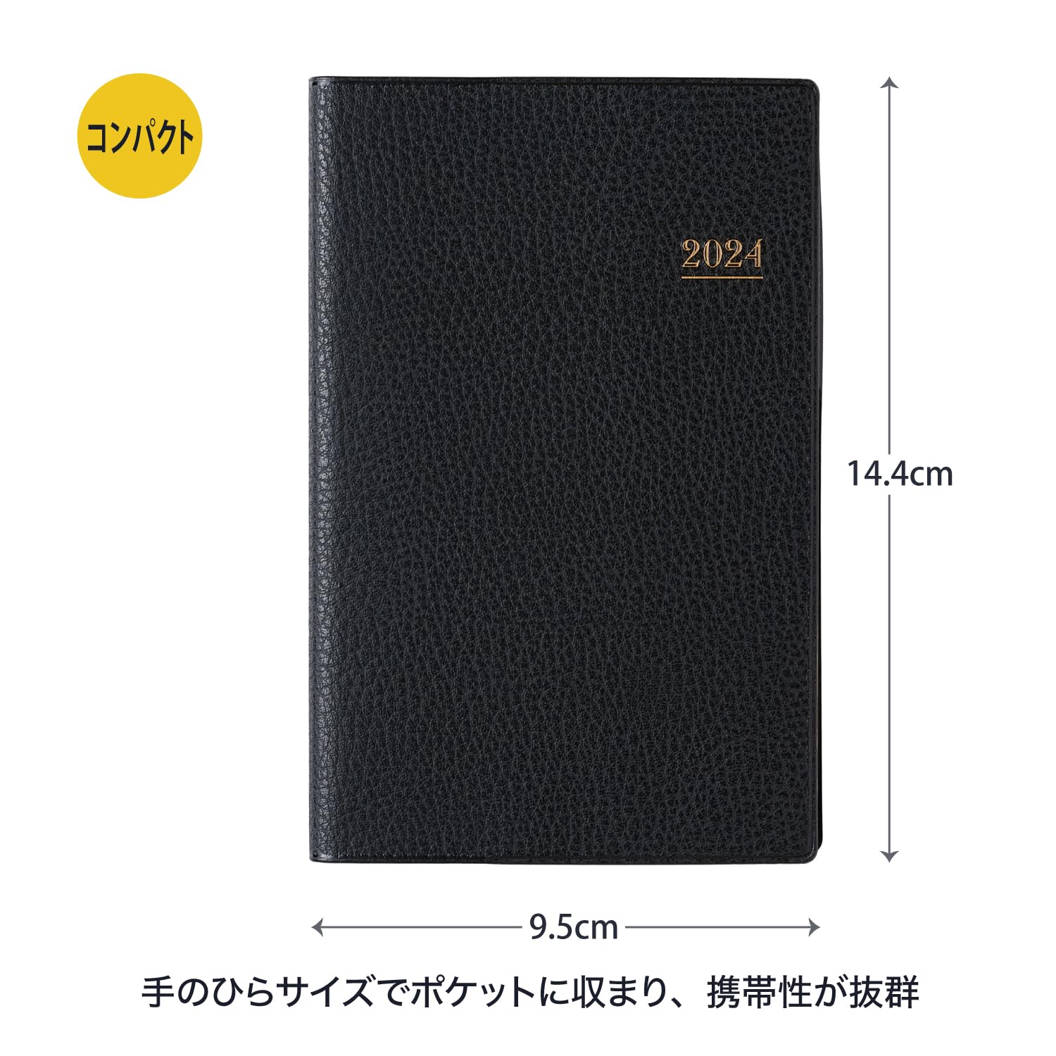 Noritsu NOLTY Notebook, 2024 Weekly Lights 3, Black, 1251 (Begins December 2023)