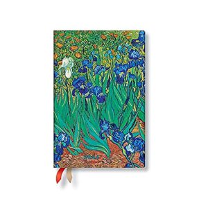 paperblanks van gogh iris 12 month 2024 diary, verso - mini (140 x 95), english (international holidays)