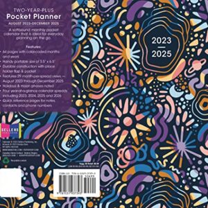 2024 Pocket Planner: Two-Year-Plus Monthly Pocket Calendar Planner (29-Month): August 2023 - December 2025, 6.5" x 3.5" - Groovy Galaxy