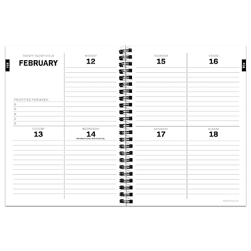 TF PUBLISHING 2024 Maxine Medium Weekly Monthly Planner | Goals & Expense Trackers | Planner Monthly and Weekly with Organizer Stickers | 12 Month Calendar Planner for Women | 6.5" x 8"