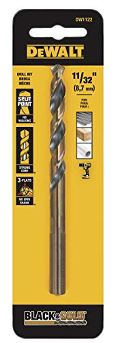 DEWALT DW1122 11/32" Oxide Drill Bit,, Black