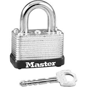 master lock 22d laminated steel warded padlock, 1-1/2-inch wide body, 5/8-inch shackle height,silver