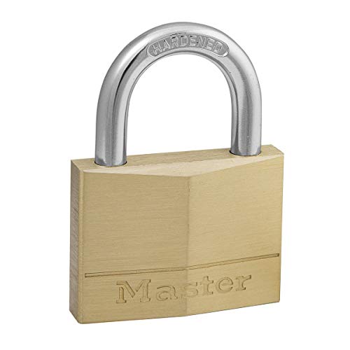 Master Lock 150D Brass Padlock, Silver