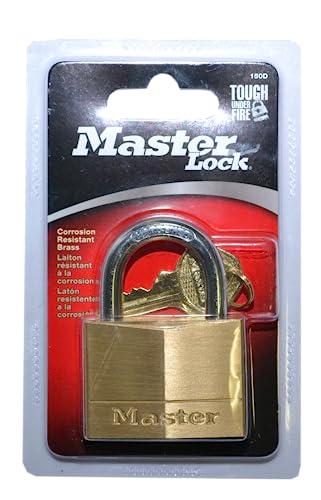 Master Lock 150D Brass Padlock, Silver