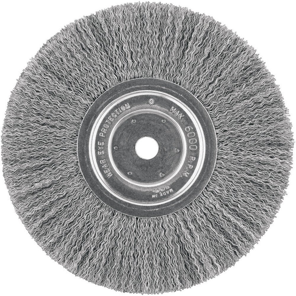 DEWALT Wire Wheel, 8-Inch, Crimped, 5/8-Inch Arbor, Wide Face, .014-Inch (DW4907)