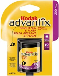 kodak advantix 200 speed 25 exposure aps film