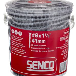 Senco 06A162P Duraspin# 6 by 1-5/8" Drywall to Wood Collated Screw (1, 000per Box)